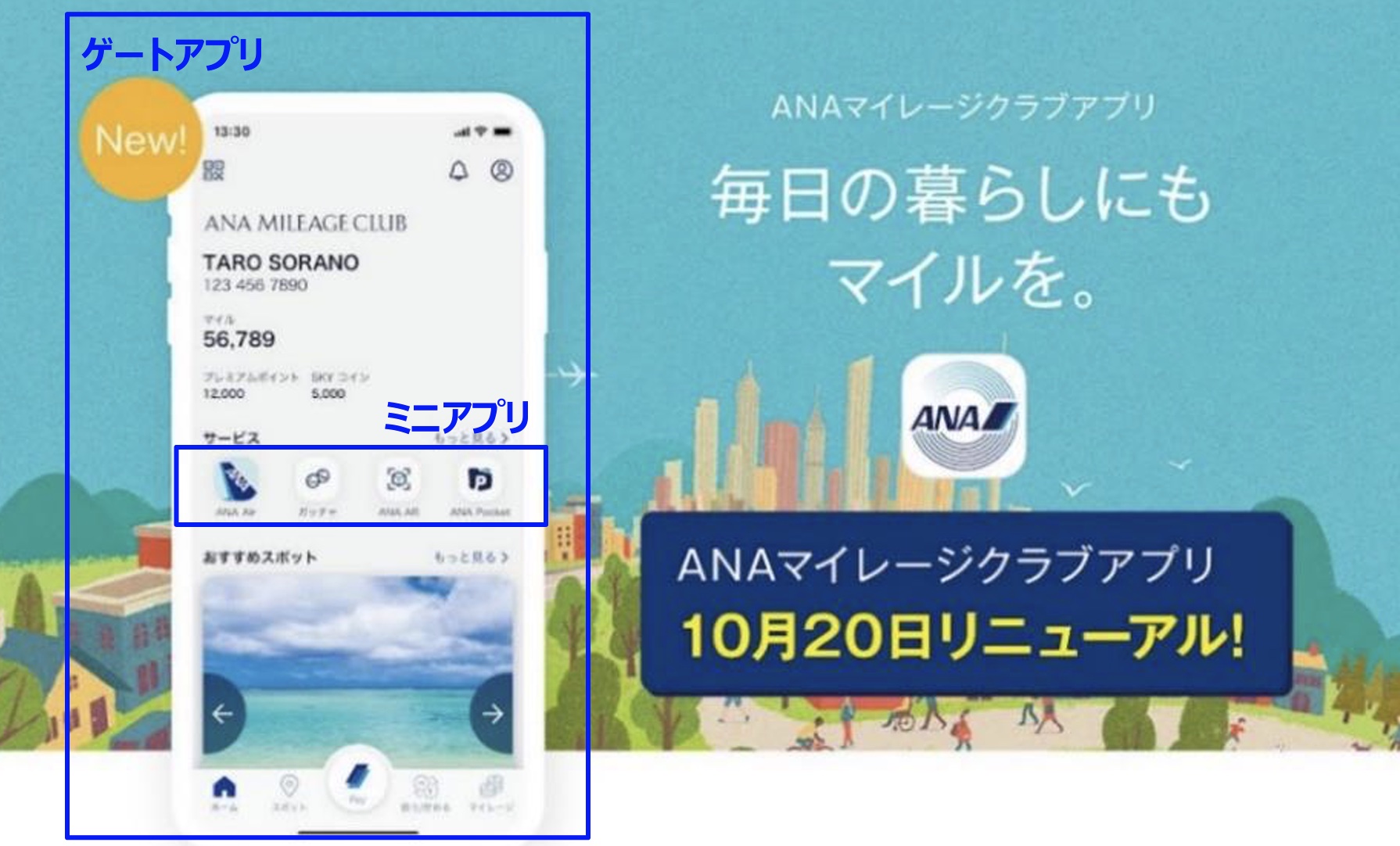 ANA、スーパーアプリ化を本格始動、スマホ会員アプリで予約や「ANA Pay」利用を可能に、来年にはECモールも｜トラベルボイス（観光産業ニュース）